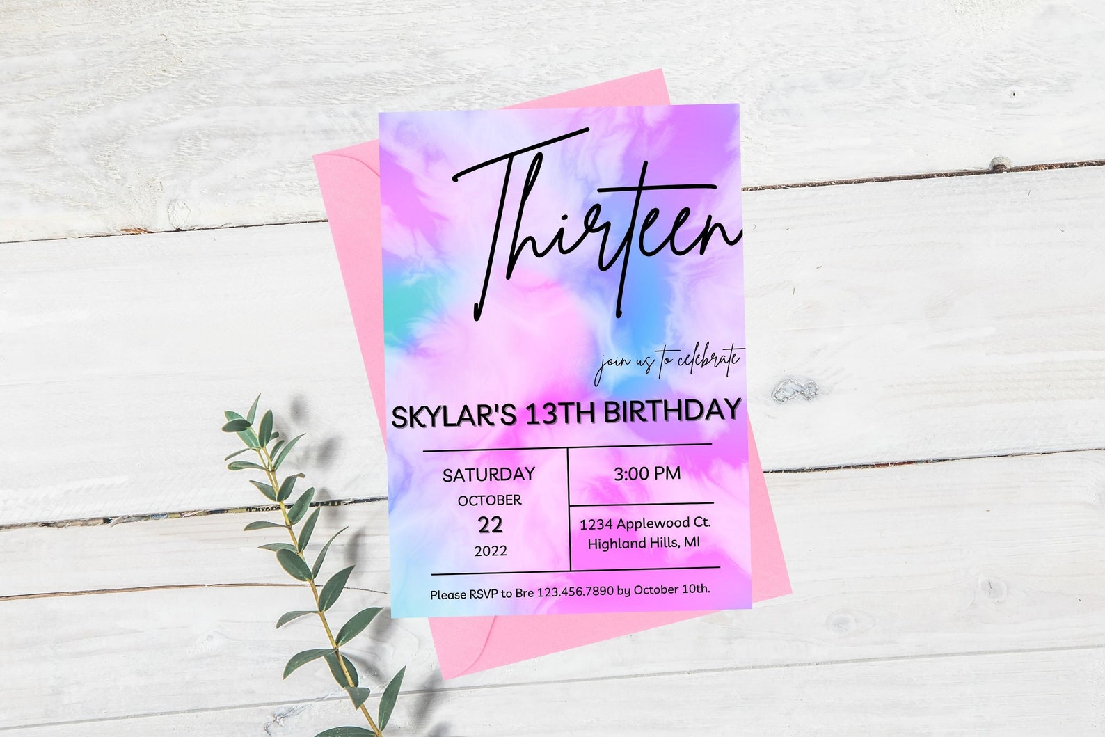 13th Birthday Invitation 13th Birthday 13th Birthday - Etsy
