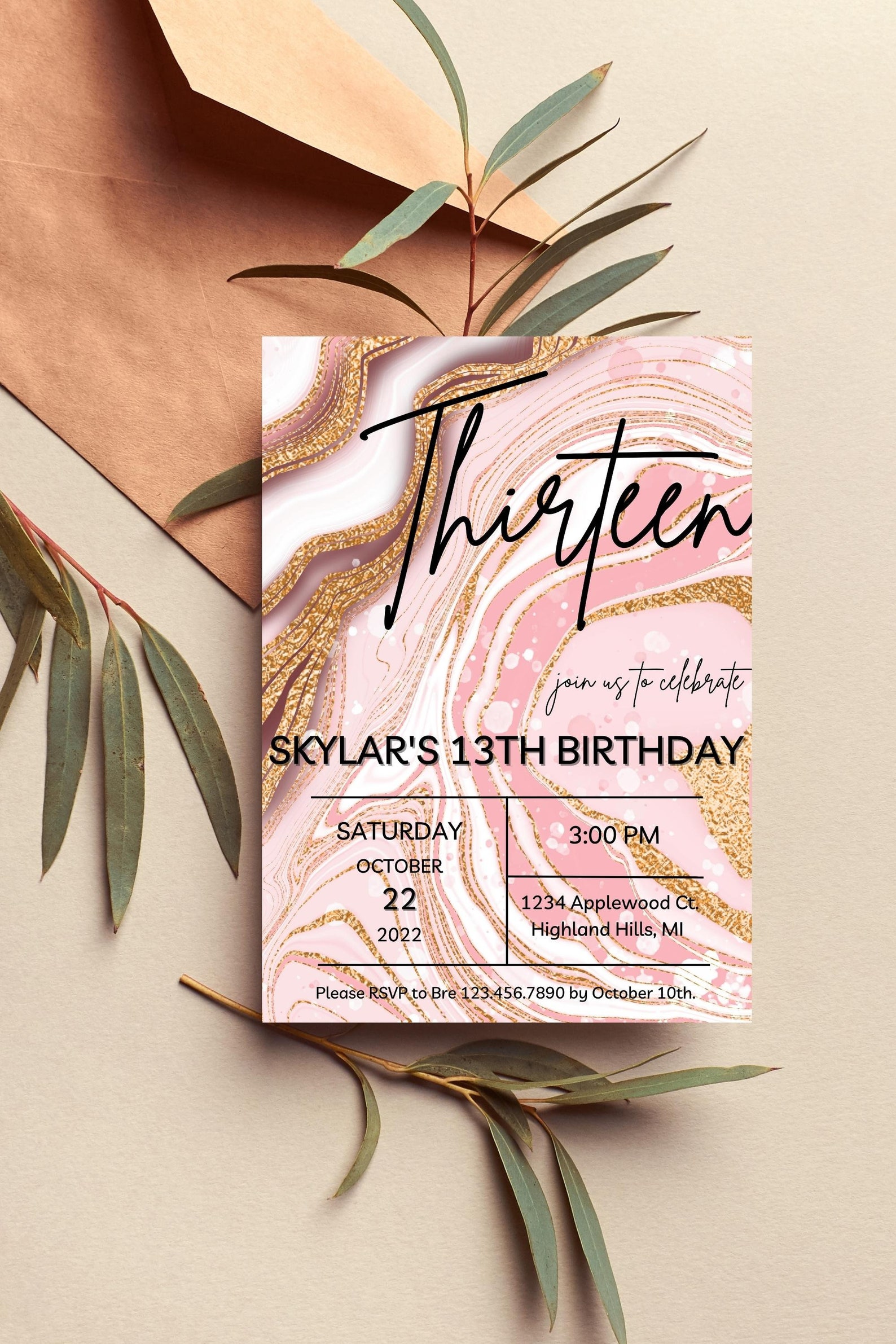 13th Birthday Invitation 13th Birthday 13th Birthday | Etsy