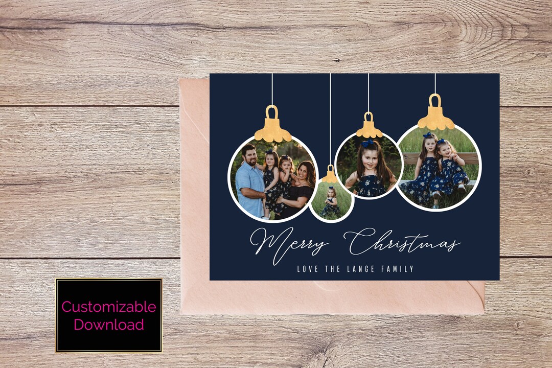 Christmas Card Template Christmas Cards Template Digital Christmas Card ...