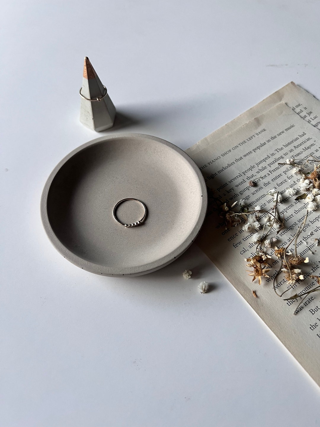 Jewelry Dish Concrete, Concrete Tray Minimalist, Jewelry Dish Mini ...