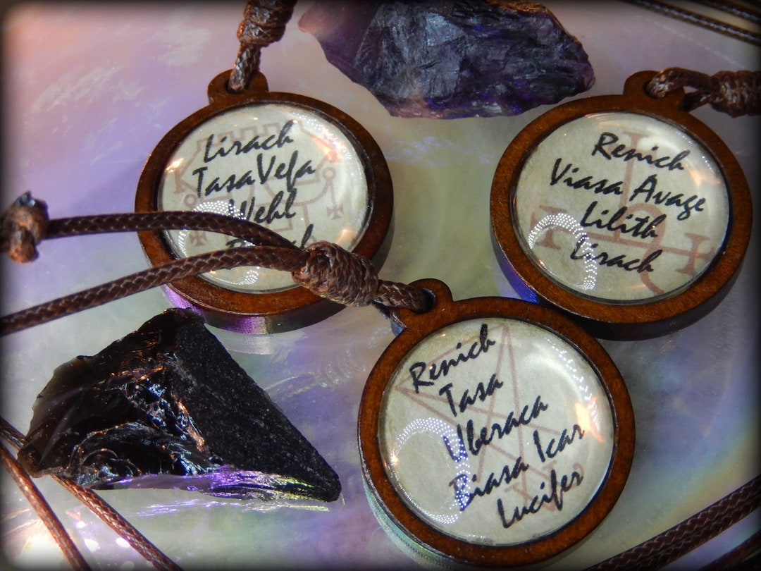 Demon Enn and Sigil Necklace SATANICALLY BLESSED - Etsy