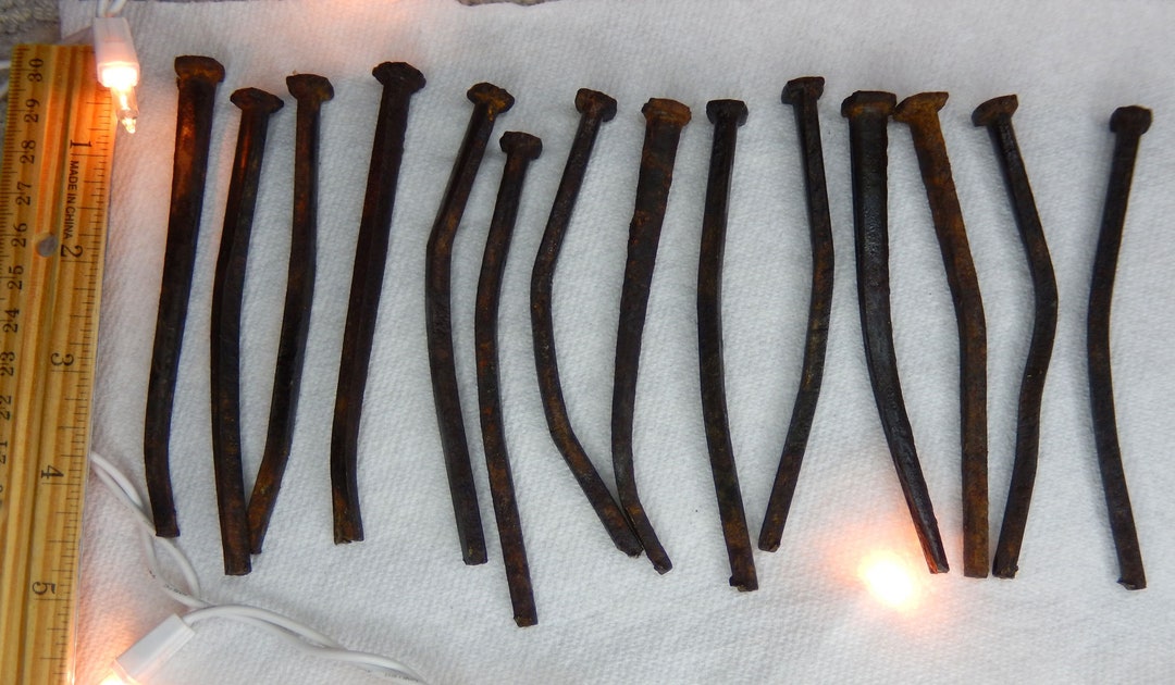 Rusty Iron Nails From 1887 - Etsy