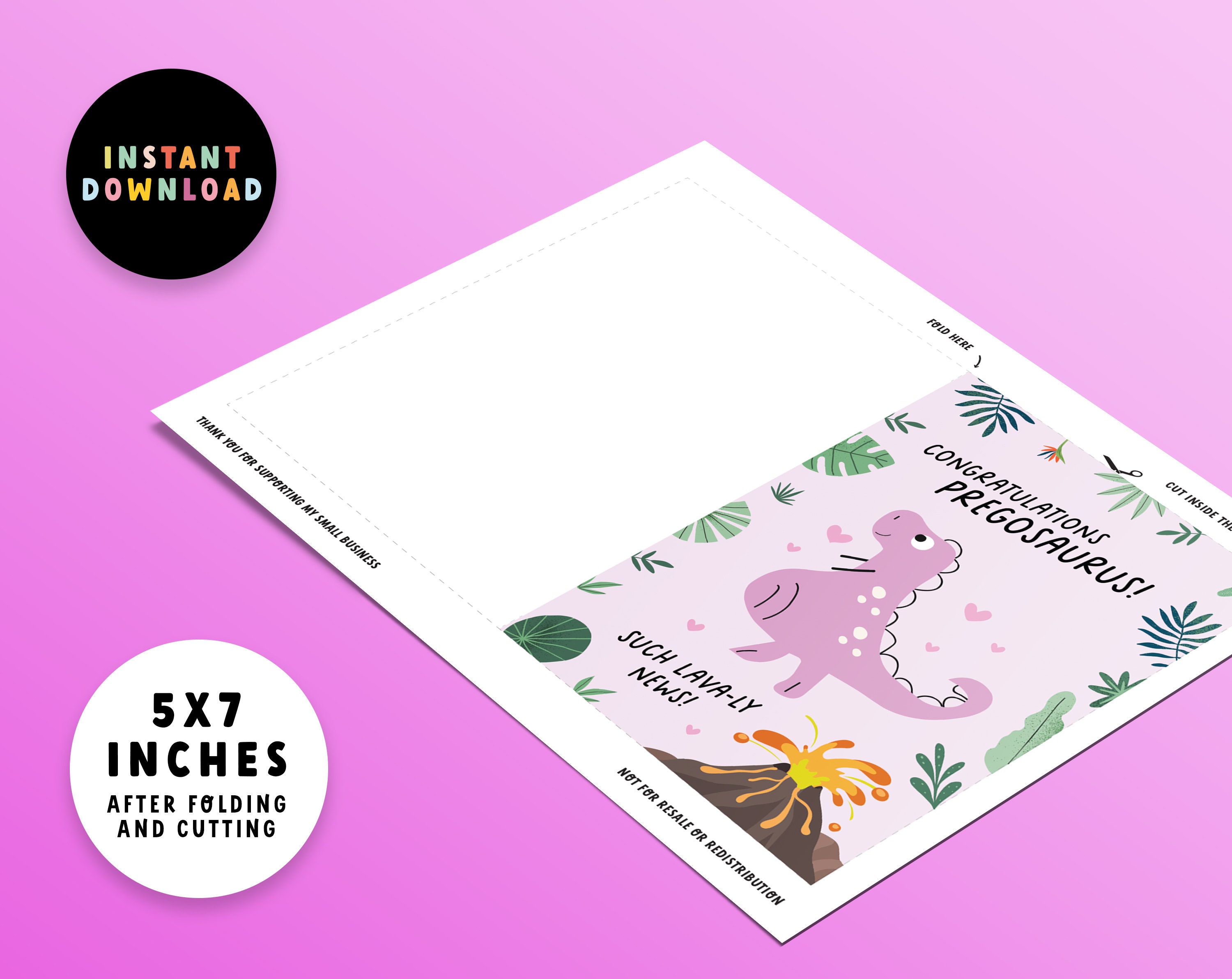Instant Download Dinosaur Birthday PDF Card | Congratulations | Funny ...