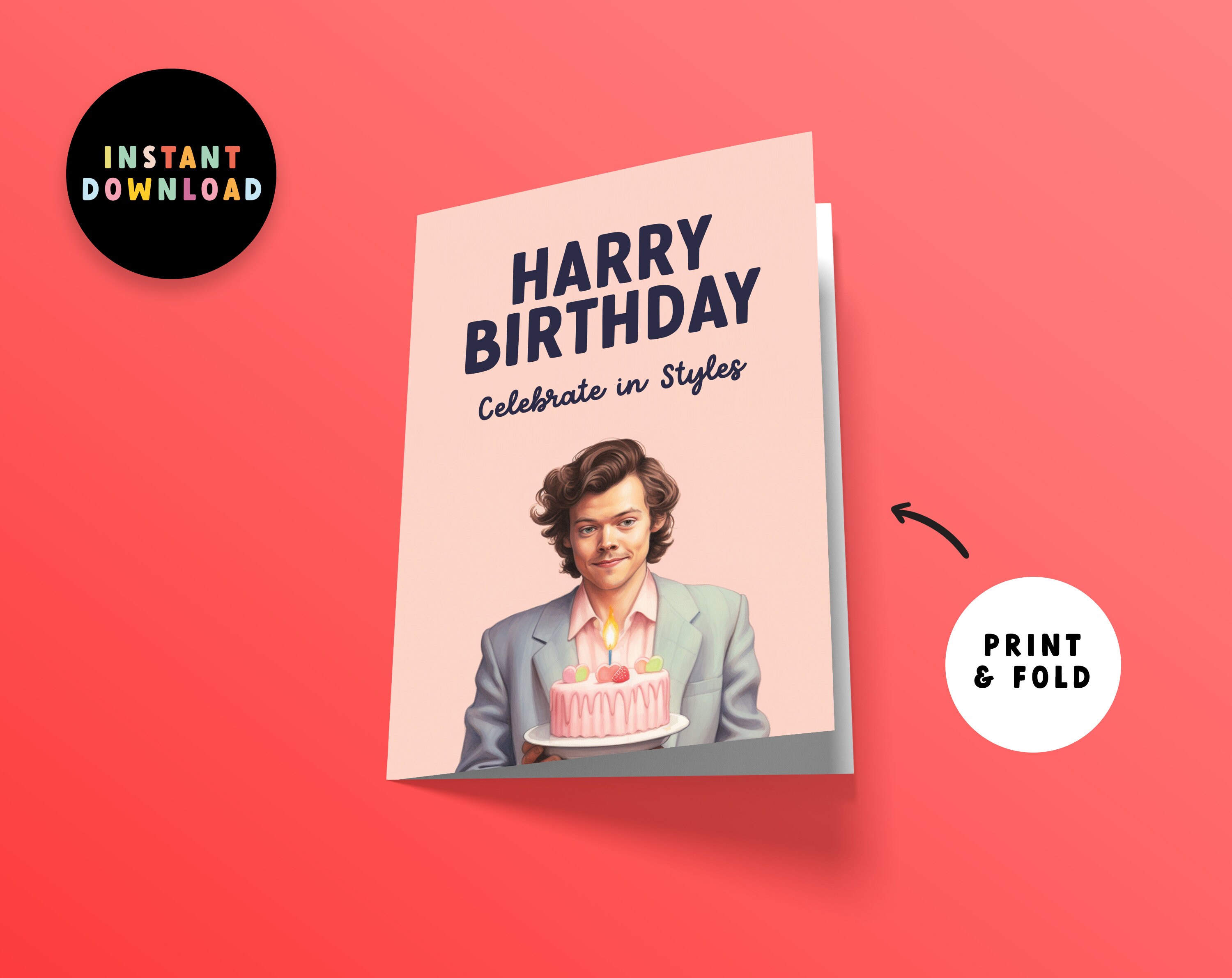 Instant Download Birthday Card PDF Birthday Card Print at - Etsy