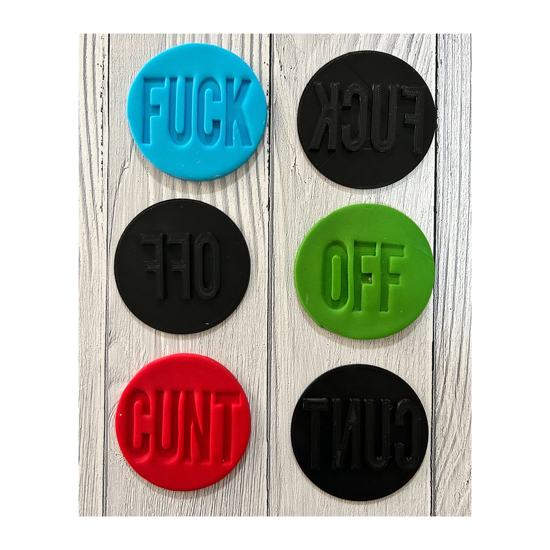 Rude Word Embosser Set. Rude Word Fondant Stamp Set - Etsy
