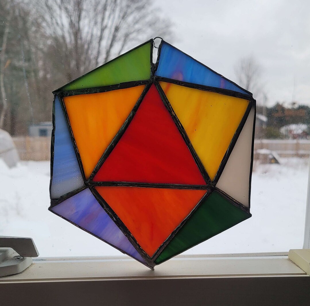Pride D20 Stained Glass Sun Catcher - Etsy