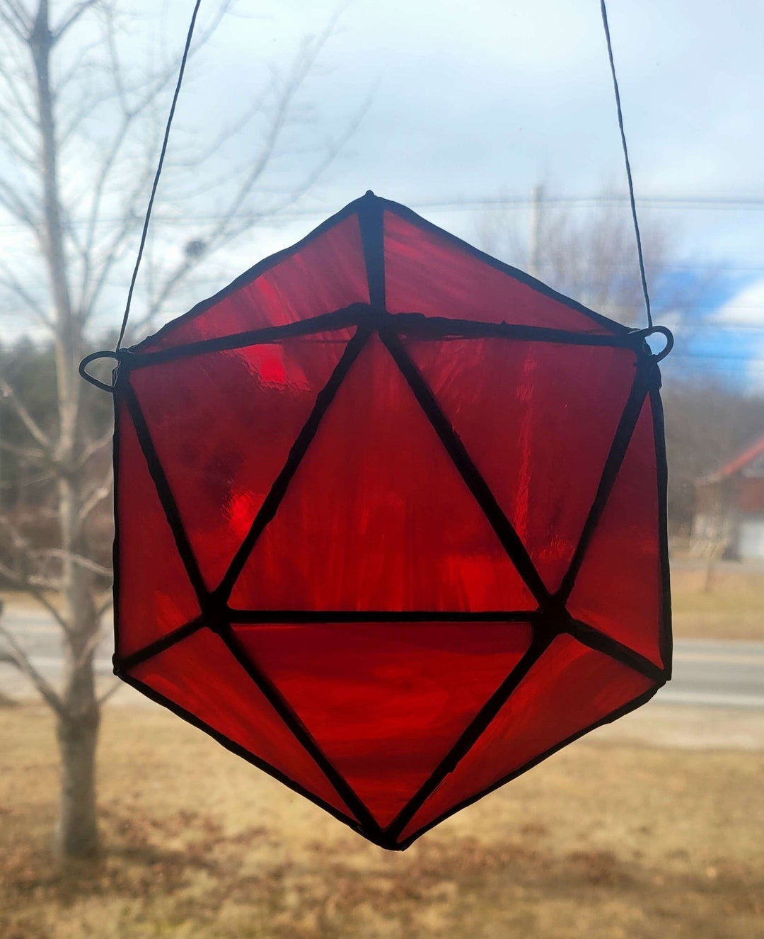 Custom D20 Stained Glass Suncatcher - Etsy