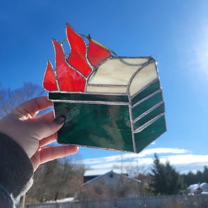 Unique Dumpster Fire Glass Sun Catcher - Etsy