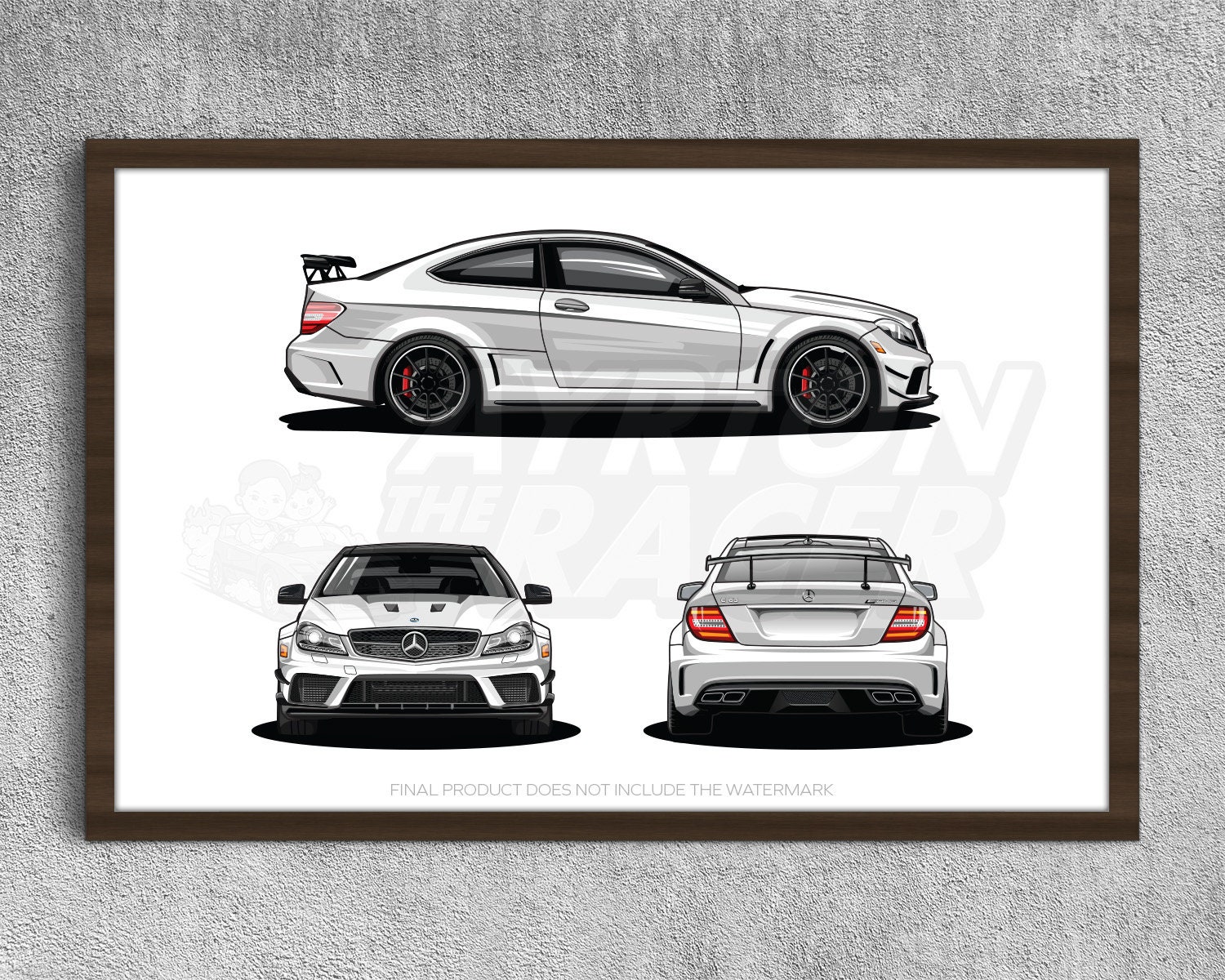 Art & Collectibles Digital Prints Gray Grey Side Profile Horizontal ...