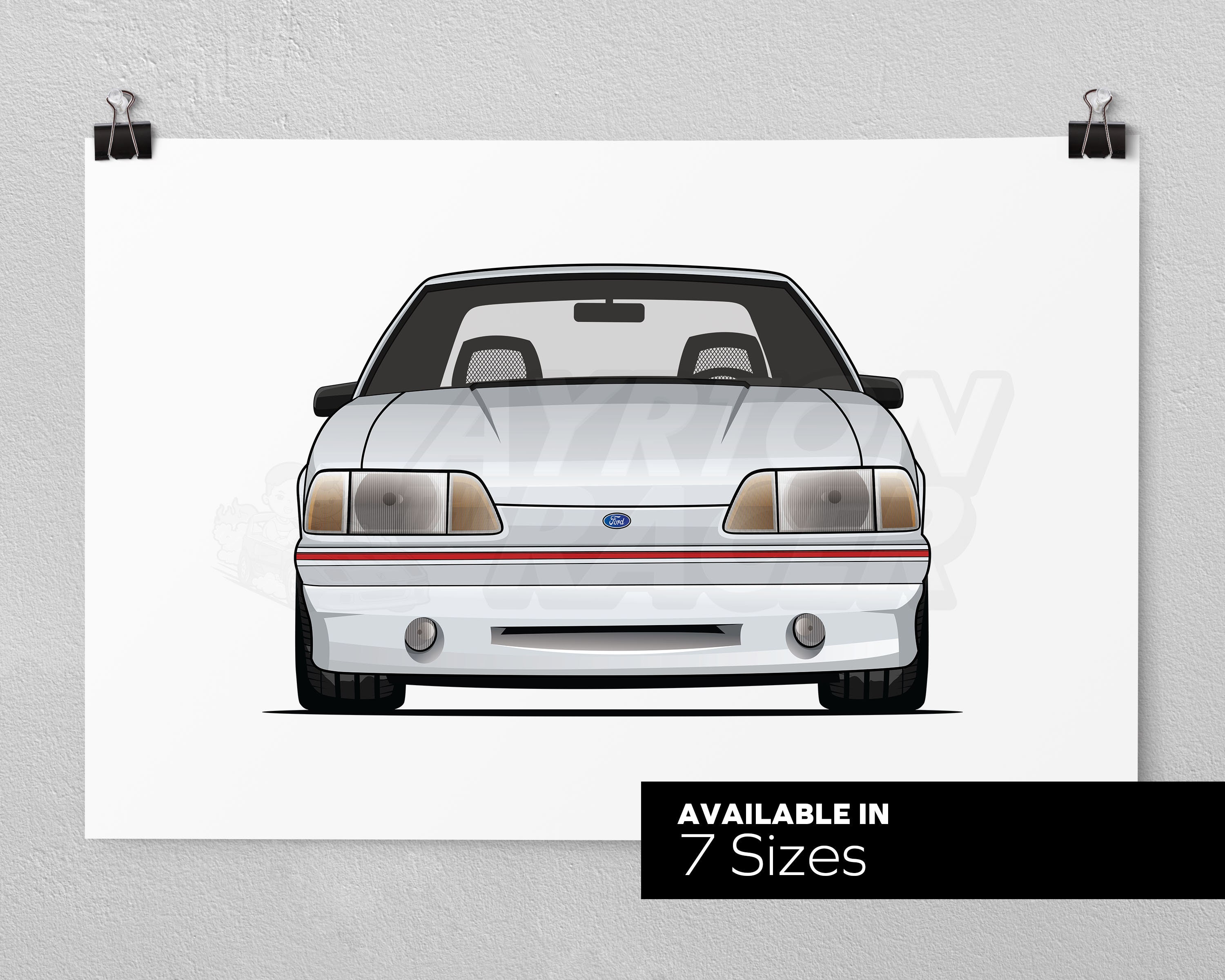 Ford Mustang Drawing Front