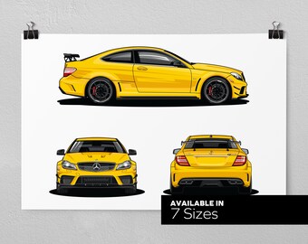 Mercedes C63 Poster - Etsy