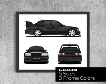 Mercedes 190e Poster - Etsy