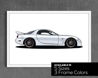 Mazda RX-7 Spirit R Type A FD Poster Print Wall Art Car - Etsy