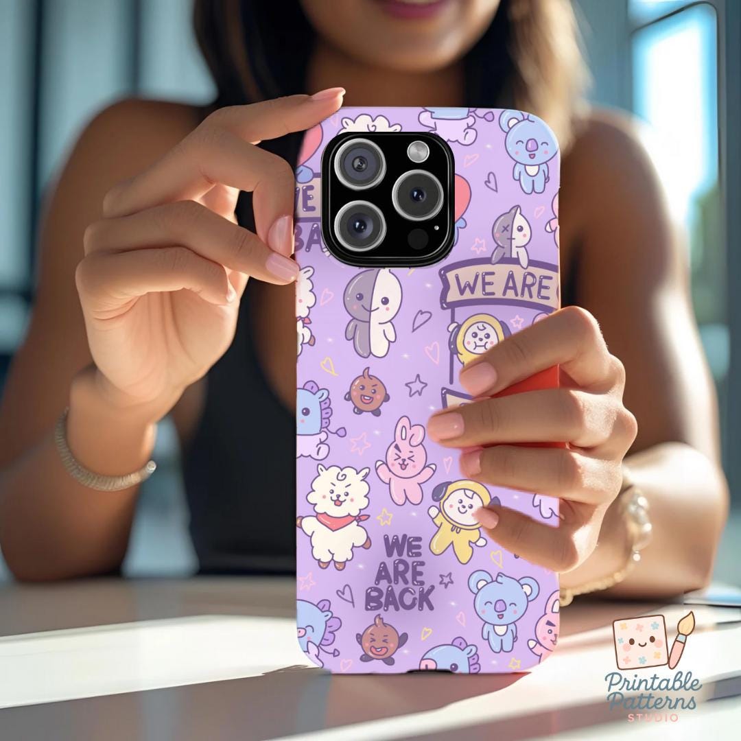BTS BT21 We Are Back iPhone Case – Kawaii BTS Comeback 2025 Cover ...