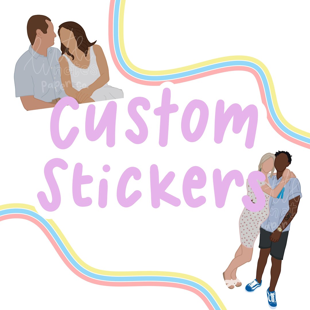 Custom Design Die-cut Stickers Party Favor Cartoon People Stickers - Etsy