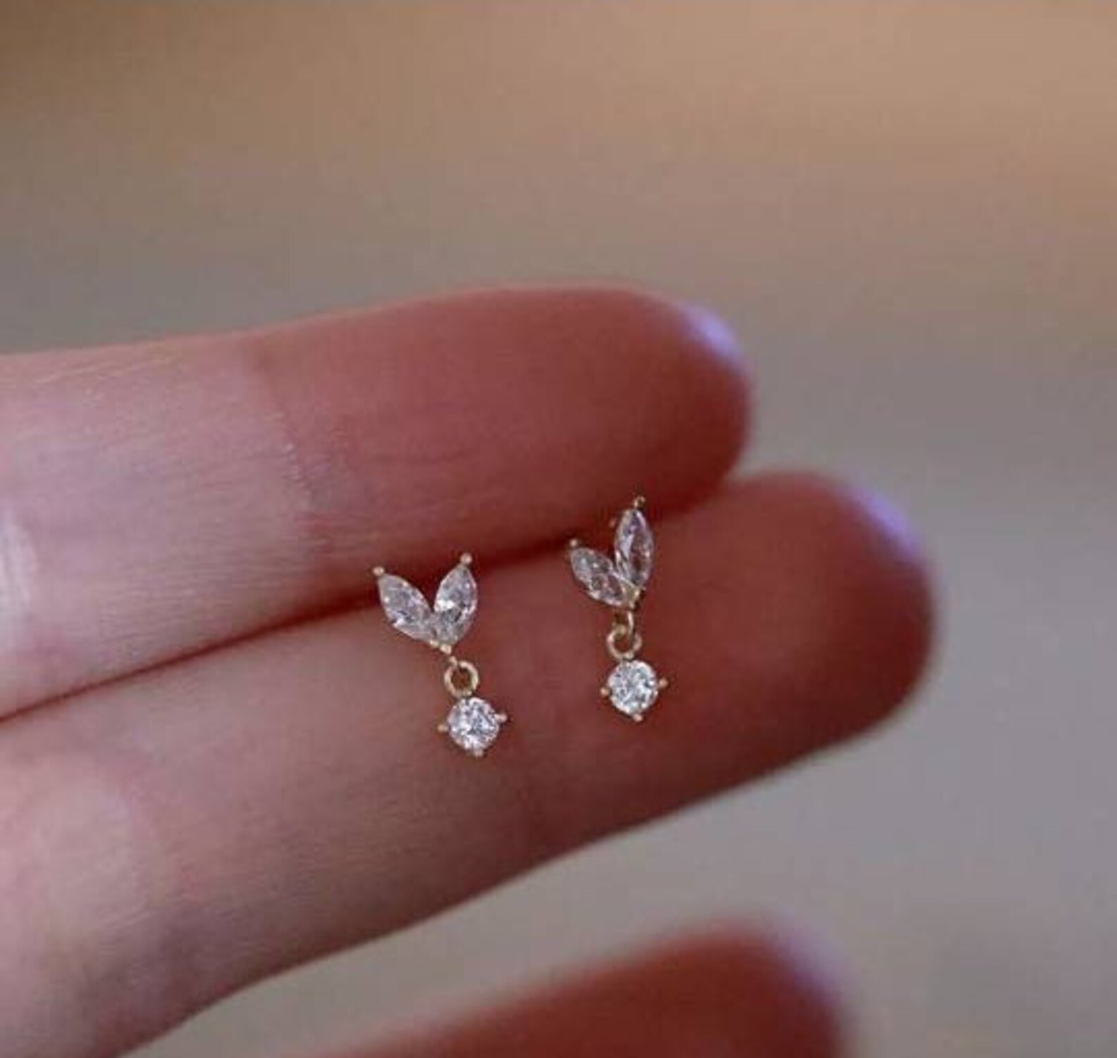 French Simple Bud Shiny Stud Earrings Hypoallergenic Sterling - Etsy