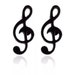Music Note Hypoallergenic Stainless Steel Stud Earrings Jewelry - Etsy