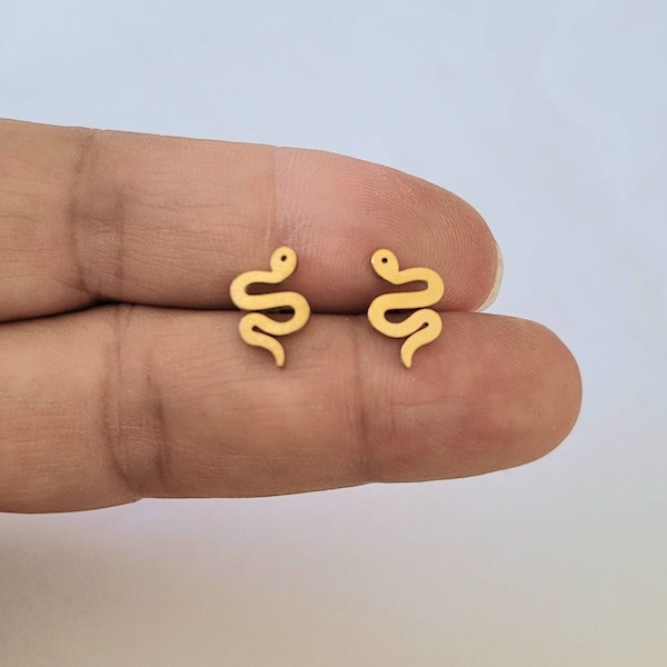 Snake Stud Earrings - Etsy
