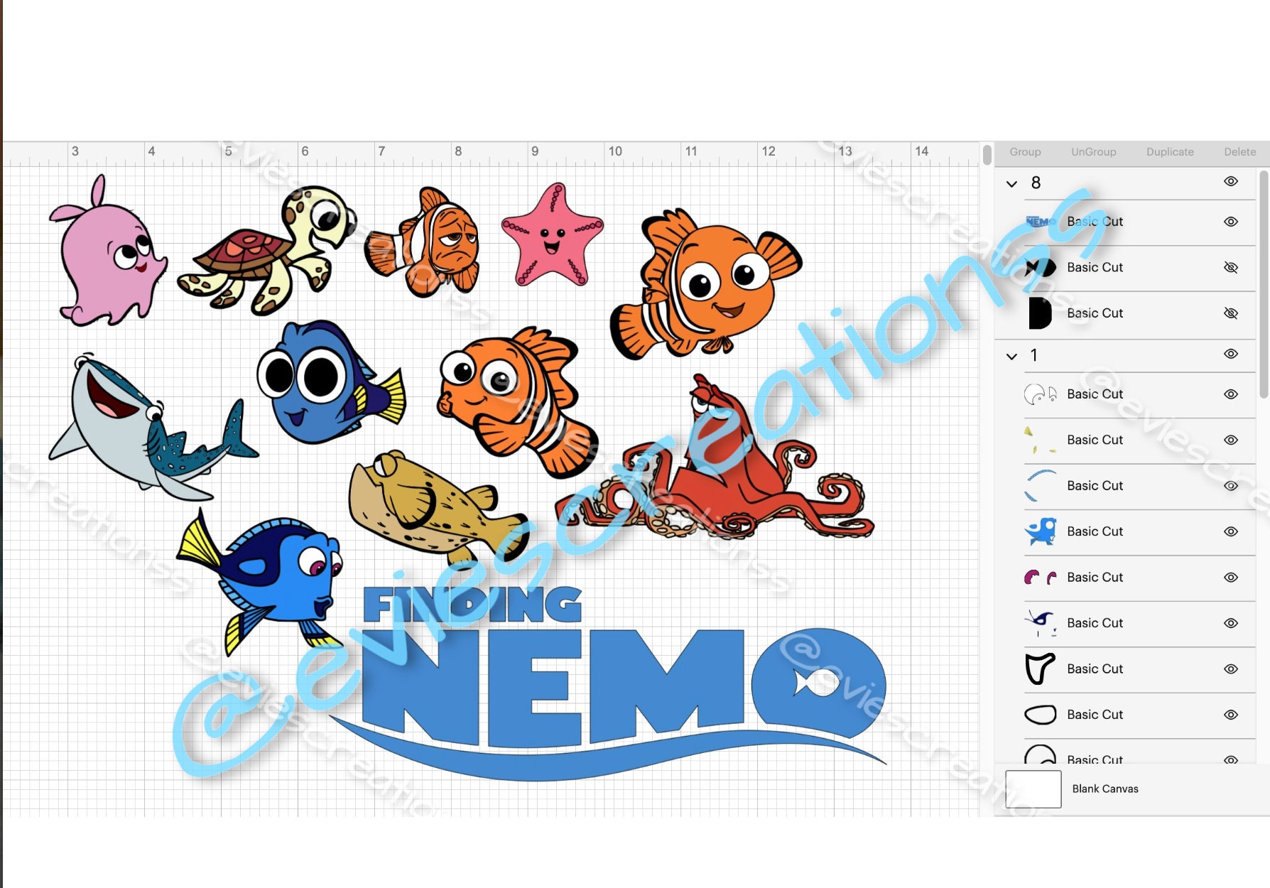 40+ Layered Nemo SVG Bundle - Cricut,silhouette, Layered by Color ...