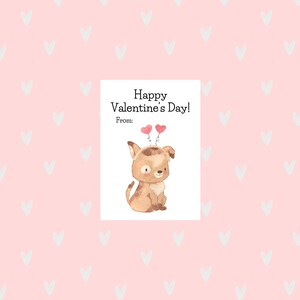 Instant Download Puppy Printable Valentine's Day Cards, Printable ...