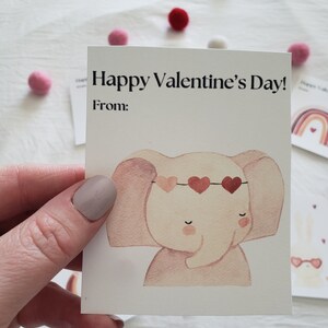 Printable Boho Valentines Cards for Kids, Classroom Valentines, Set of ...