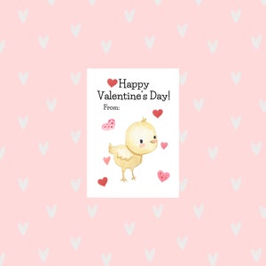 Printable Farm Valentine's Day Cards, Valentines for Kids, Classroom ...