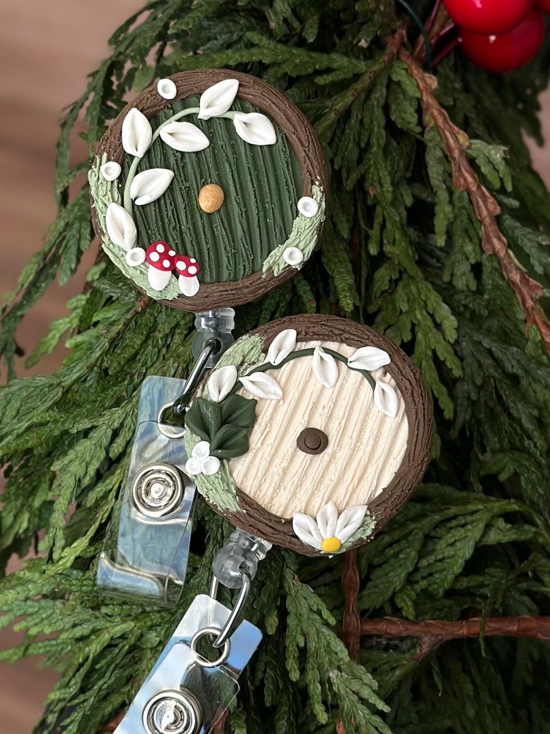 Unique Handmade Hobbit Hole Badge Reel Tolkien Inspired Lord of the ...