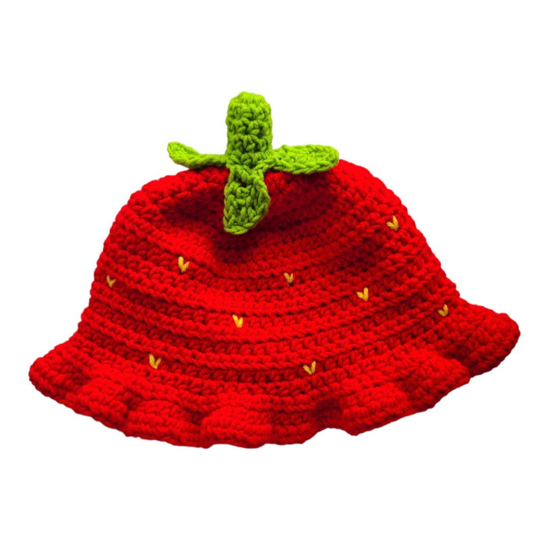Crochet Strawberry Hat - Etsy