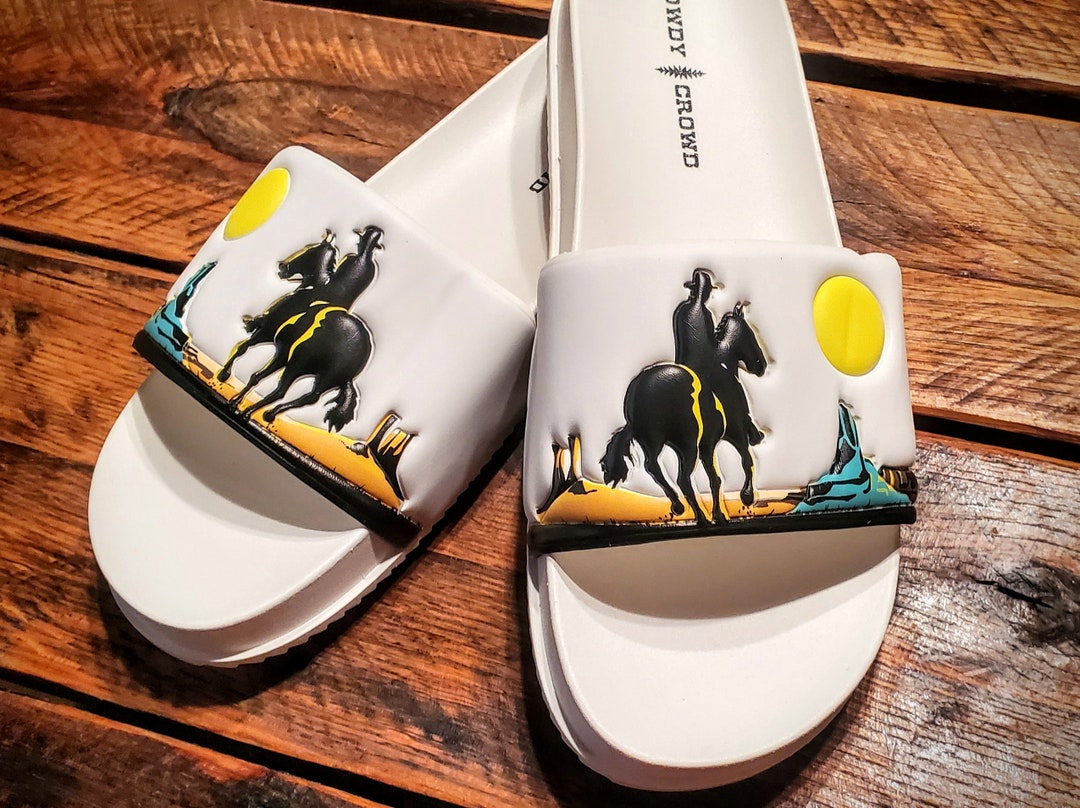 Saddle Bum Western Cowboy Slides Sandal Flip Flop - Etsy