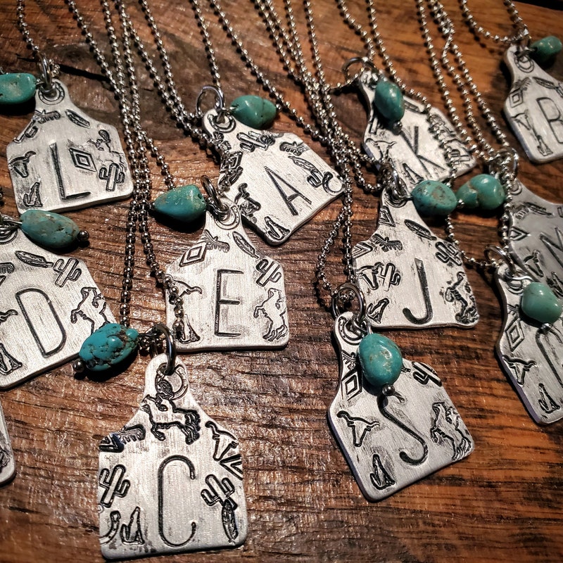 Cow Tag Necklace - Etsy