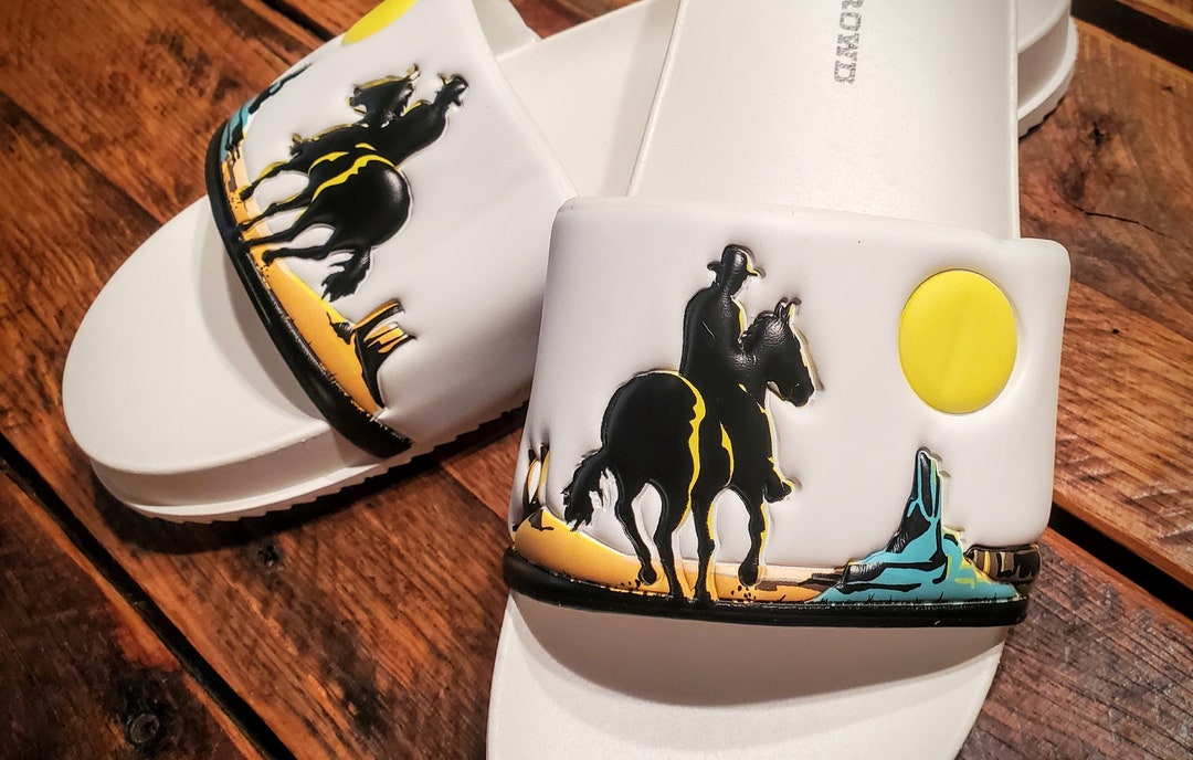 Saddle Bum Western Cowboy Slides Sandal Flip Flop - Etsy