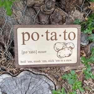 Potato Wood Engraved Sign | What’s Taters Precious? | Fantasy Decor ...