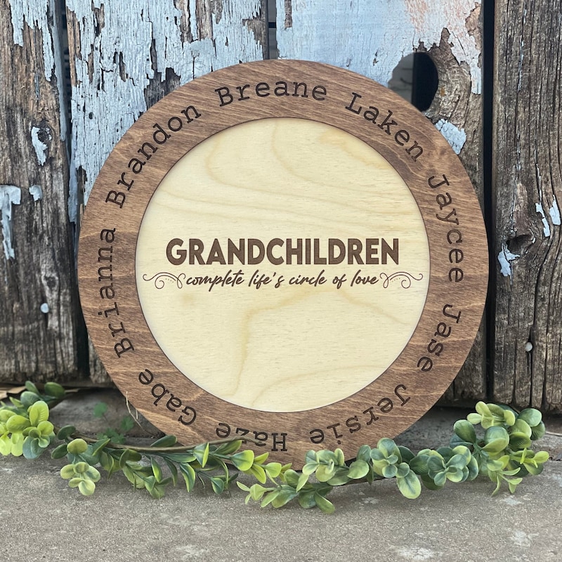 Grandkids Name Sign - Etsy