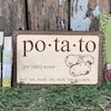 Potatoes Taters Engraved Wood Sign Hobbit Meals Menu Lord of the Rings ...