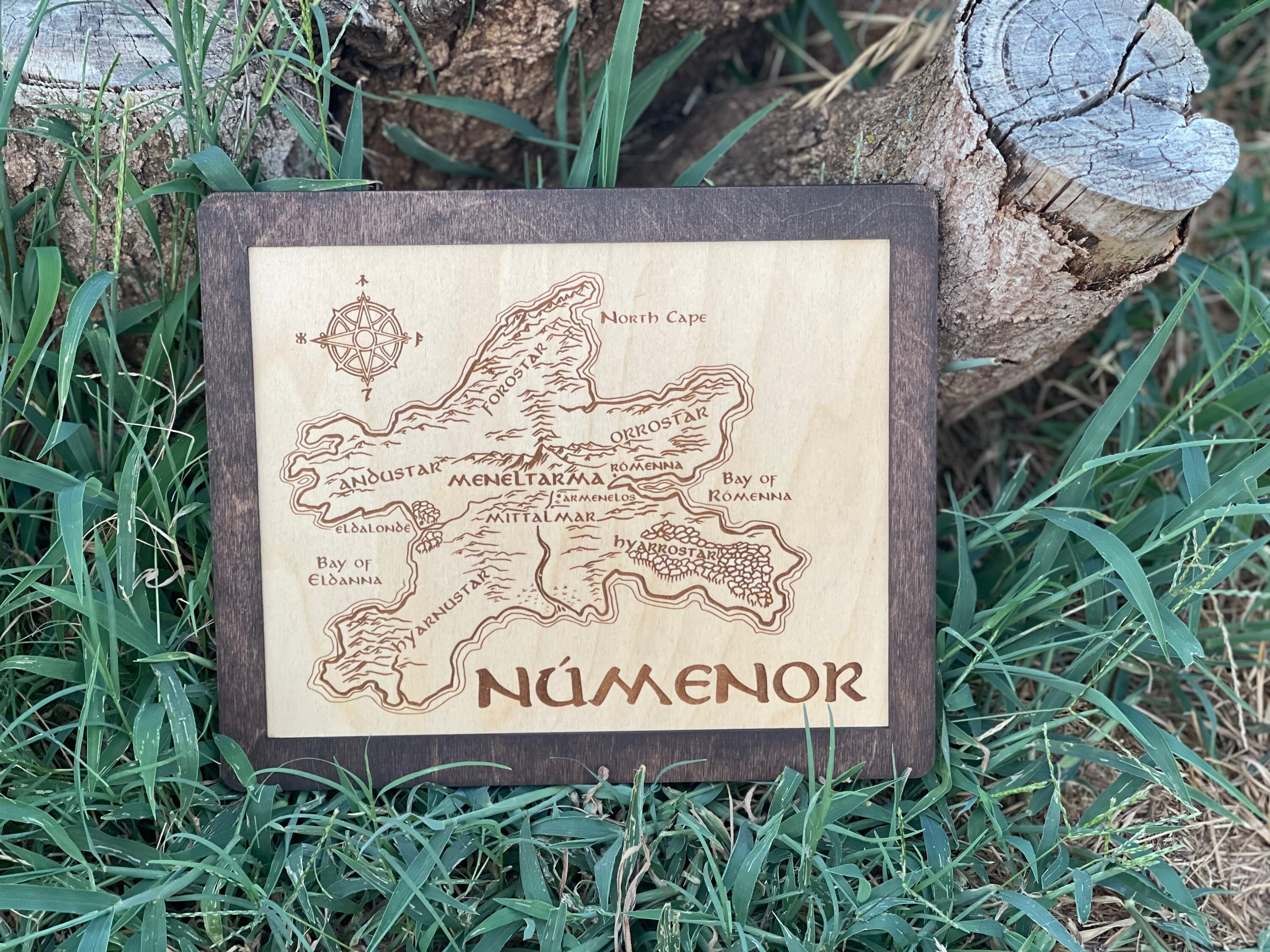 Map of Numenor Hand Drawn Wood Engraved Sign. Lord of the - Etsy UK