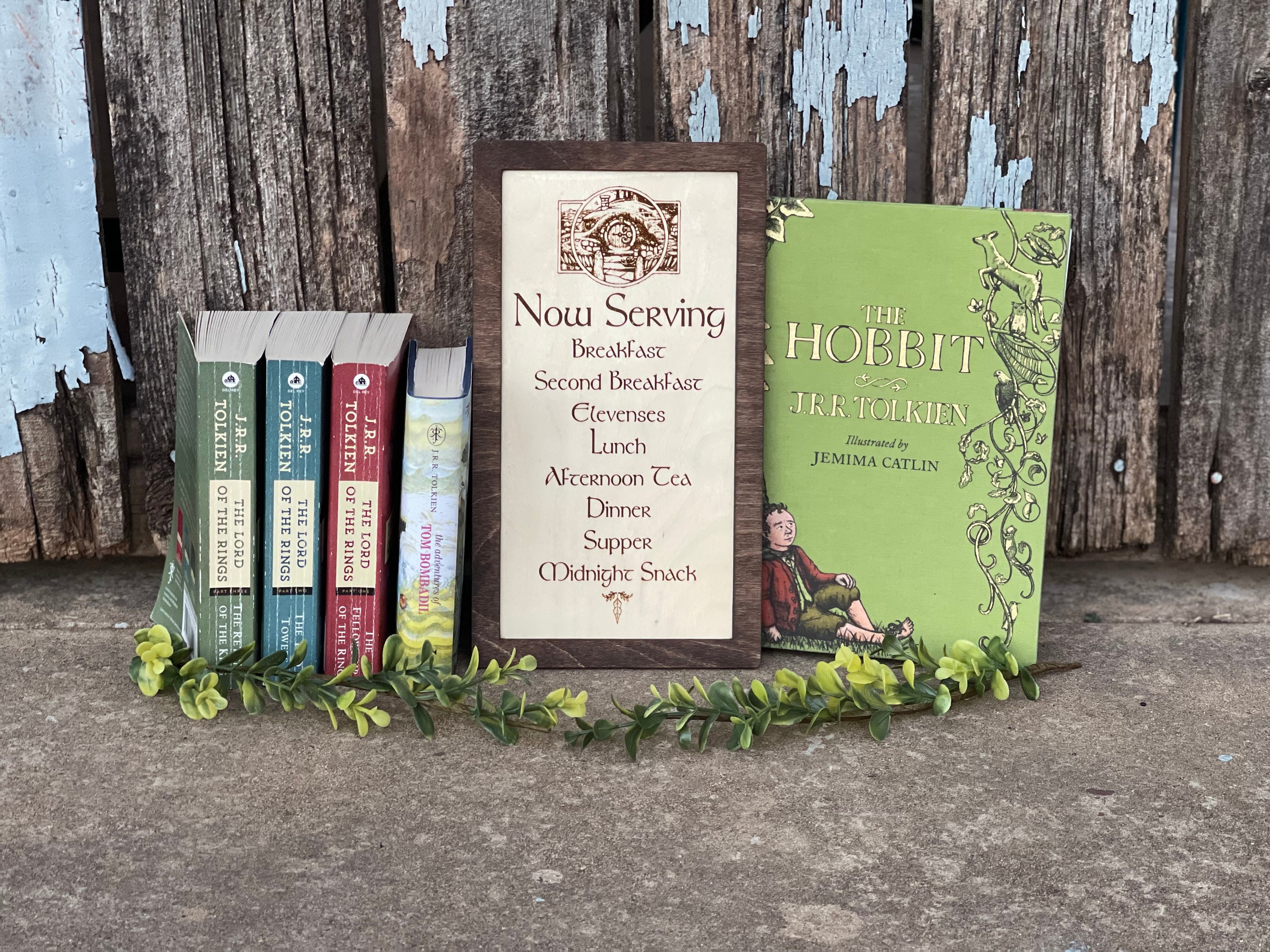 Second Breakfast Rectangular Wood Engraved Sign | Fantasy-inspired ...