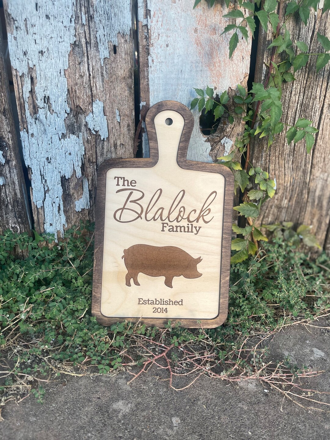 Custom Pig Cutting Board Style Sign | Rustic Country Farmhouse Decor ...