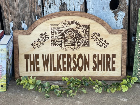 Custom Shire Sign. Personalized Family Name LOTR Hobbit Wood - Etsy