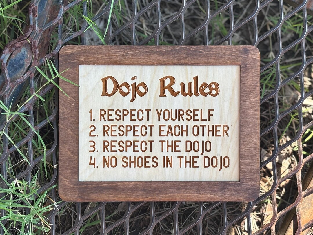 Dojo Rules Sign | Martial Arts Wall Decor | Customizable Karate Dojo ...