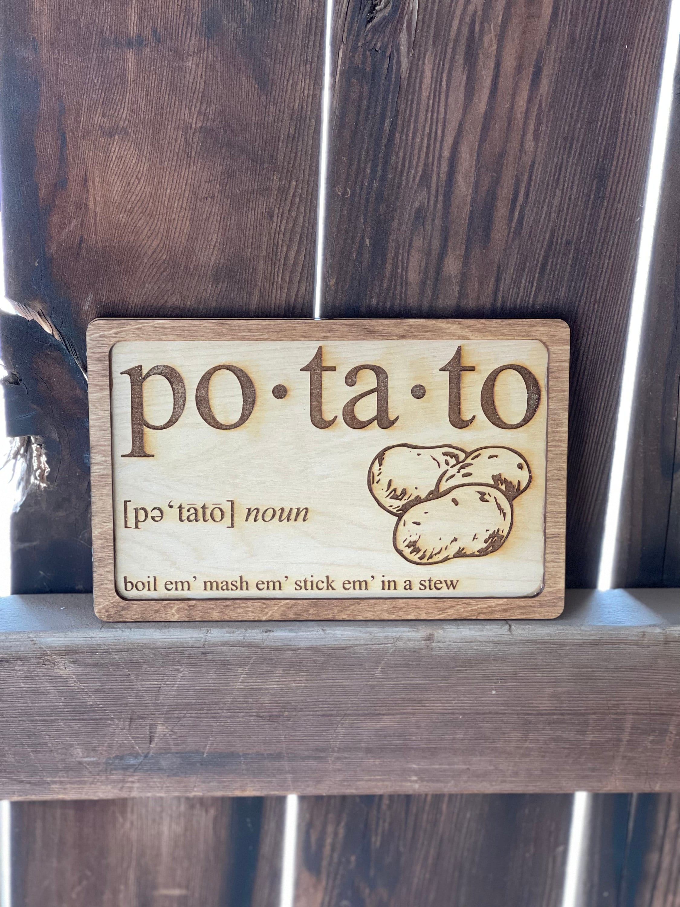 Lord of the Rings Gift For Him Decor Okie Original Hobbit Potato Wood ...