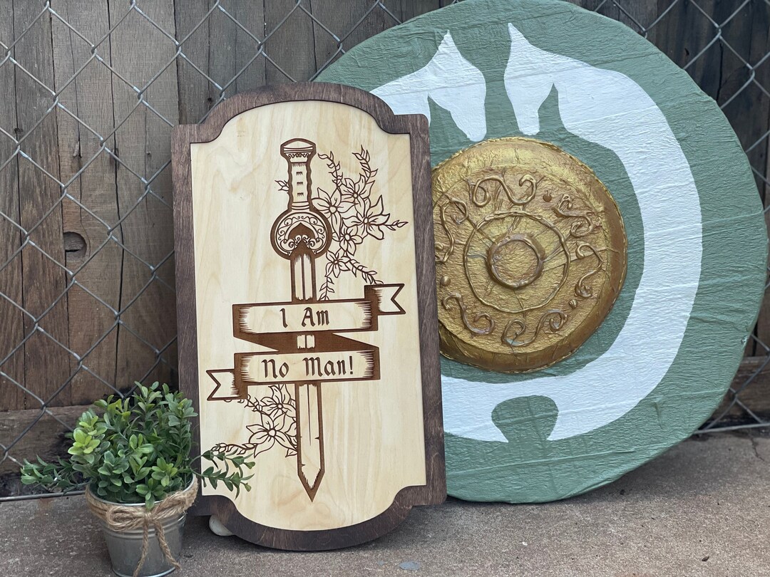 I Am No Man Sword Wood Engraved Sign – Empowerment Decor | Female ...