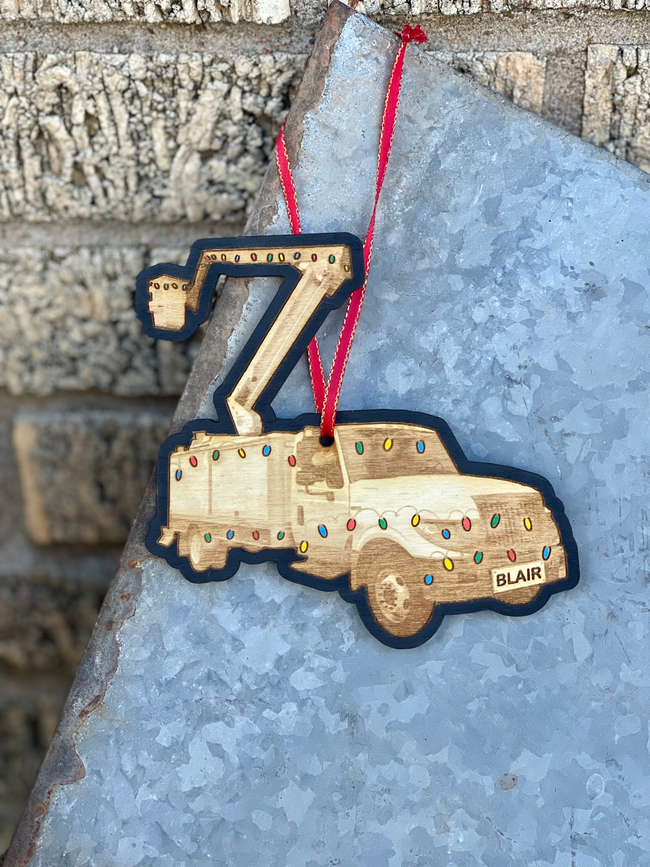 LINEMAN Personalized Name Christmas Ornament. Lineman Bucket | Etsy