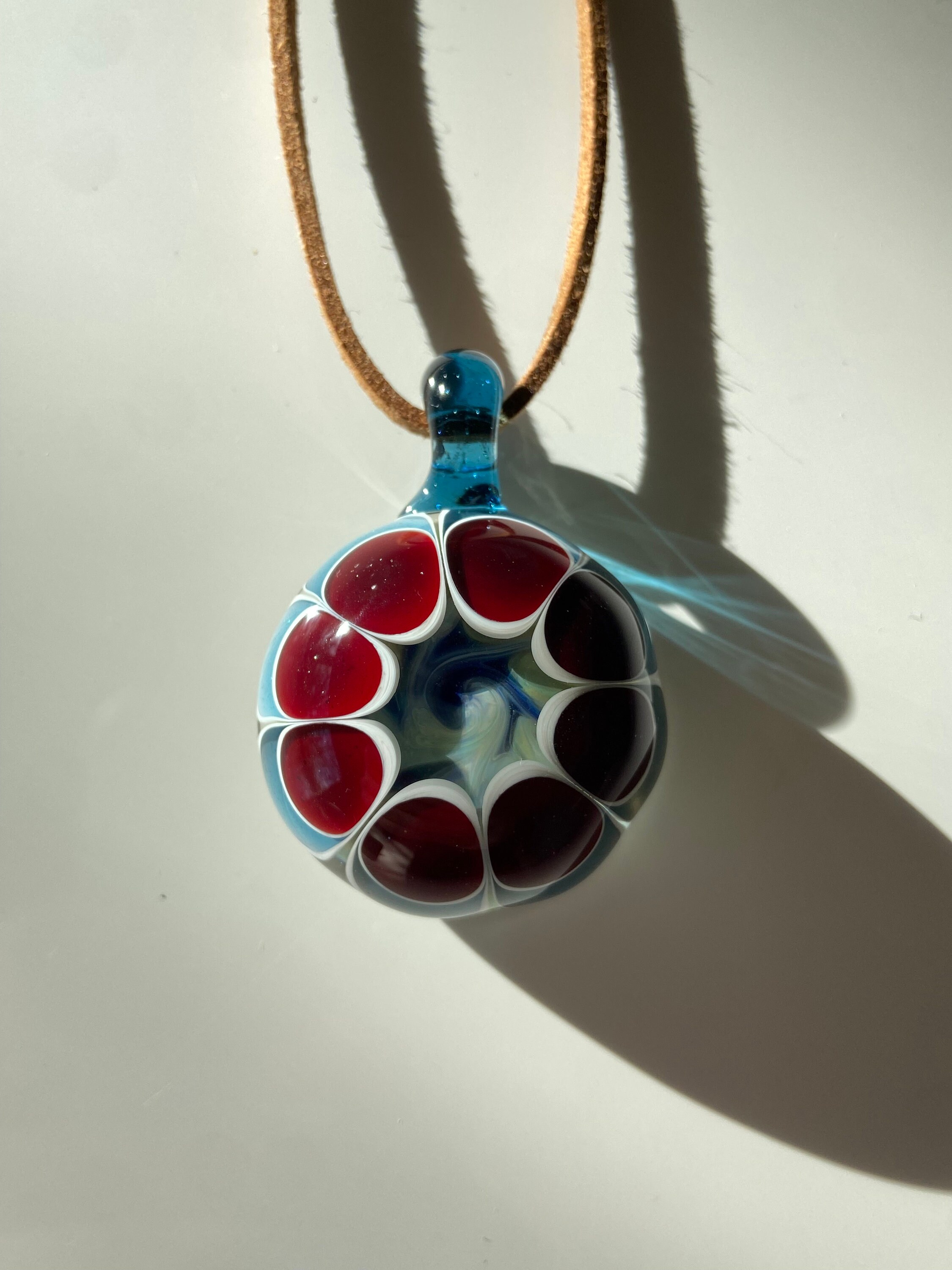 Red Dotstack Galaxy Borosilicate Glass Pendant - Etsy
