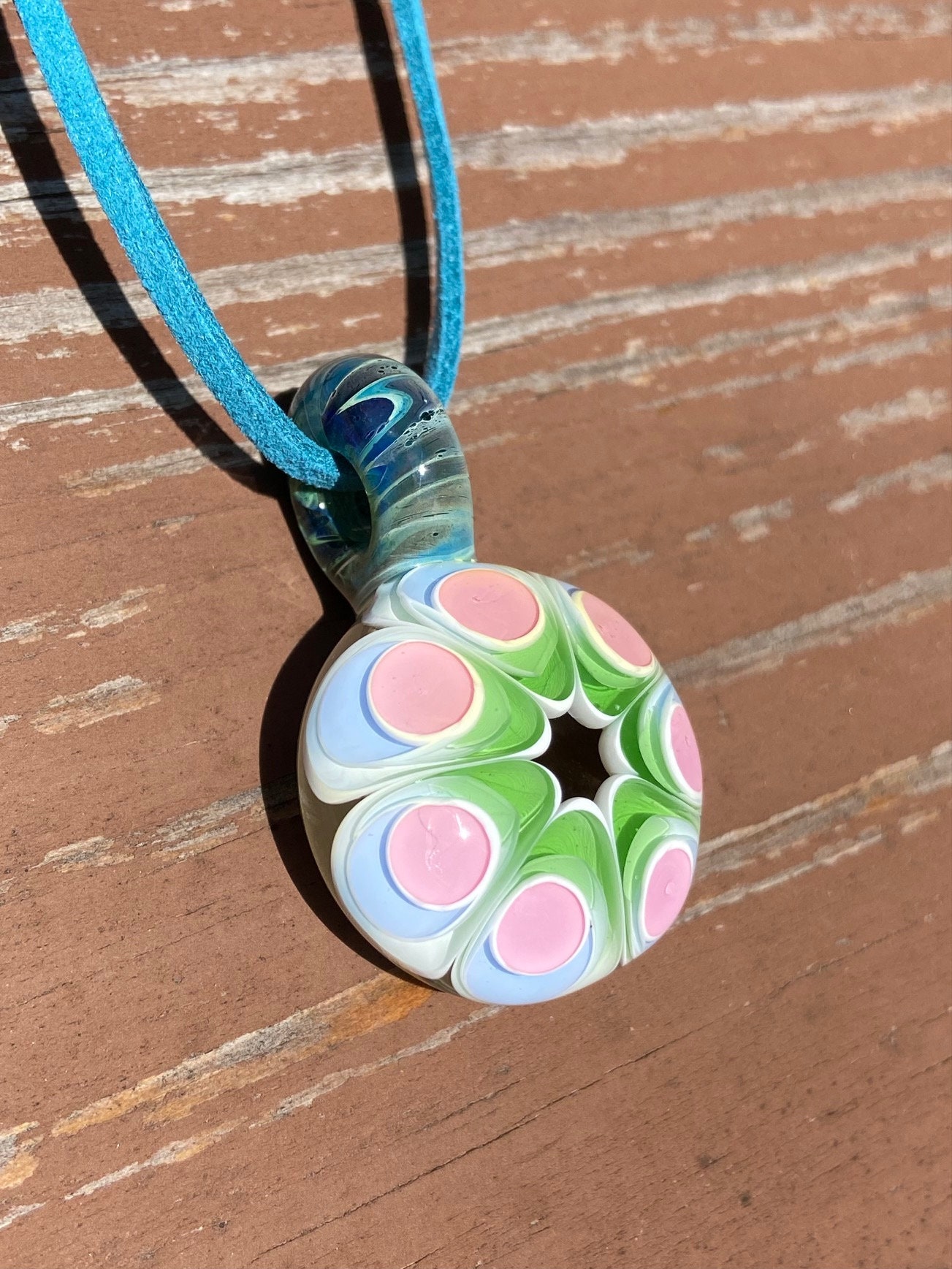 Pastel Dotstack Borosilicate Glass Pendant - Etsy