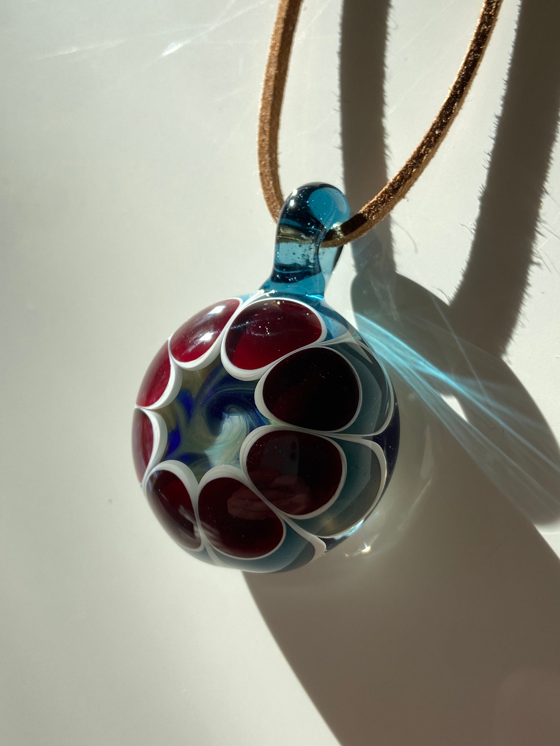 Red Dotstack Galaxy Borosilicate Glass Pendant - Etsy