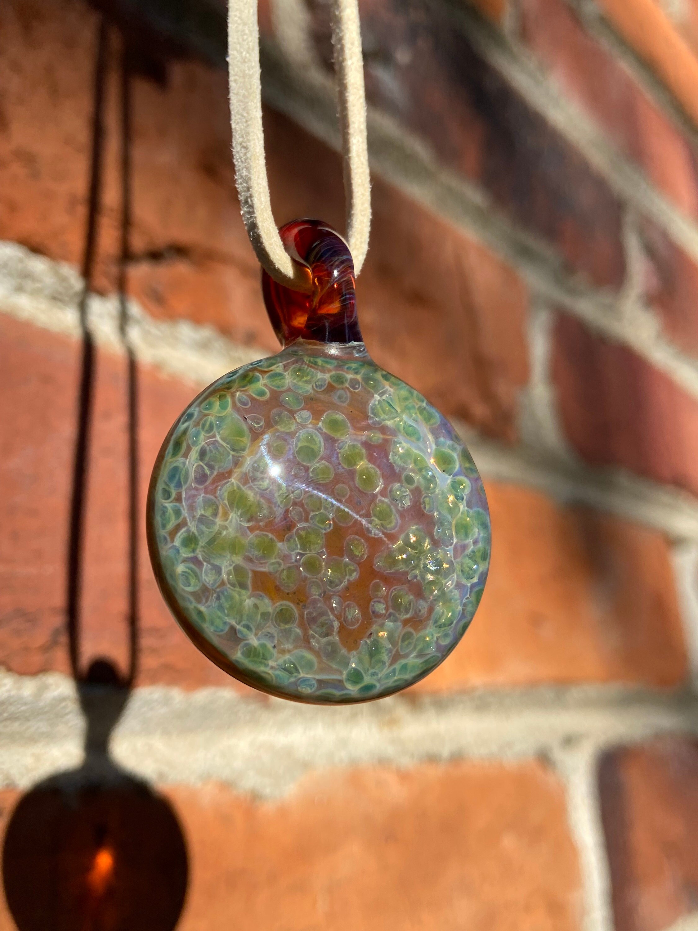 Fume Frit Borosilicate Glass Pendant Etsy