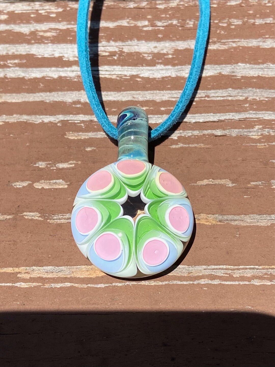 Pastel Dotstack Borosilicate Glass Pendant - Etsy