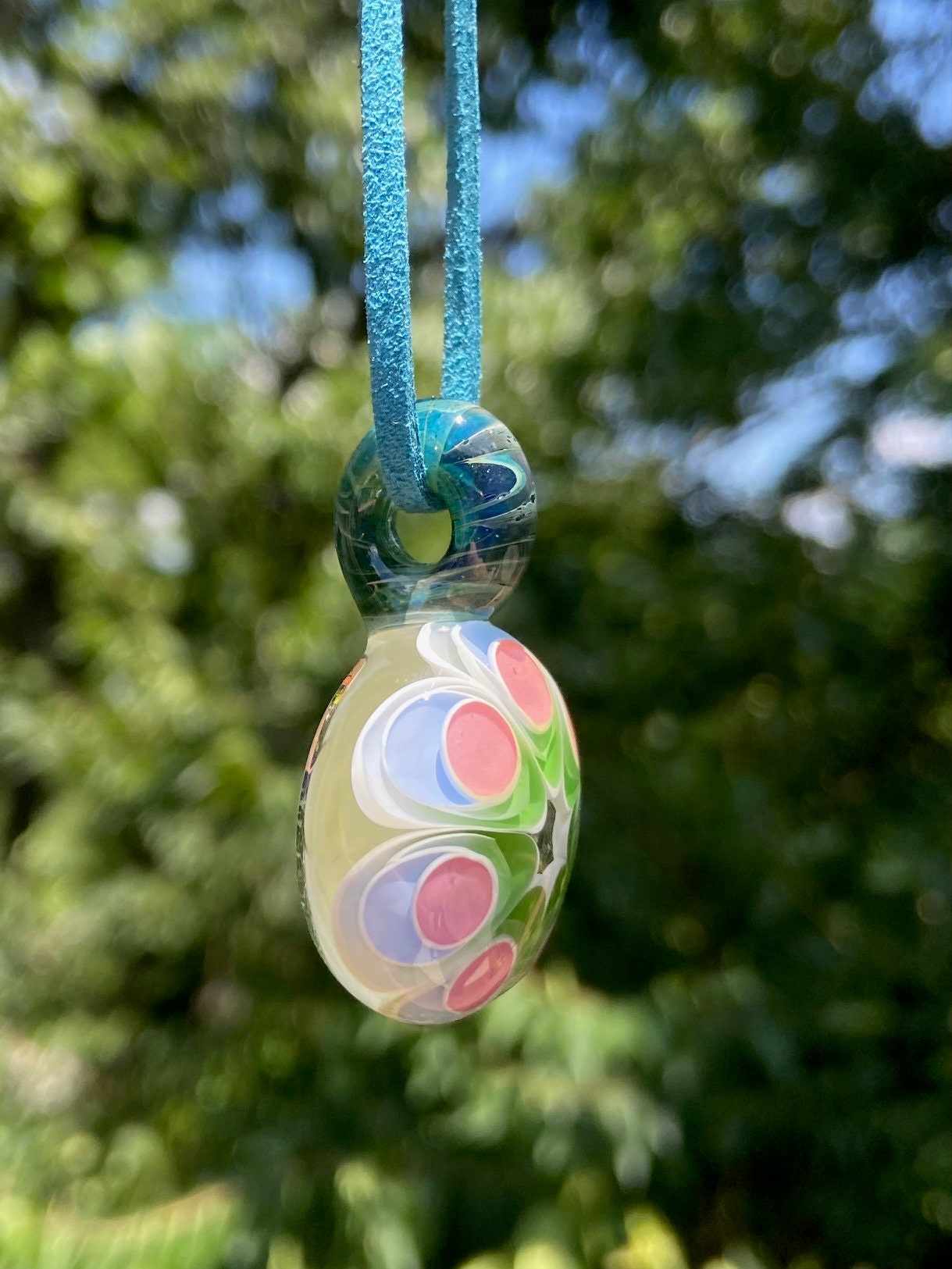 Pastel Dotstack Borosilicate Glass Pendant - Etsy