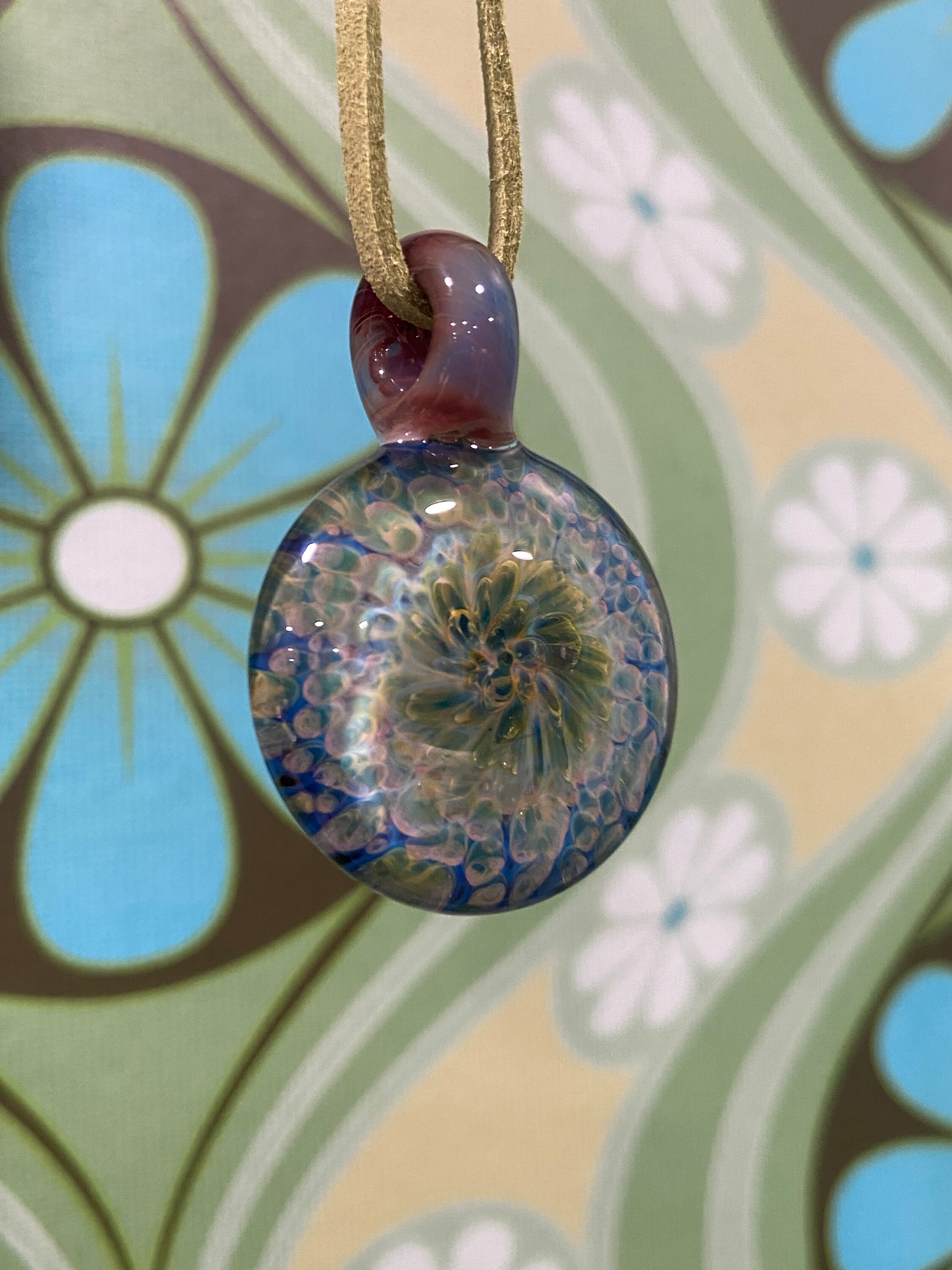 Frit Implosion Borosilicate Glass Pendant - Etsy