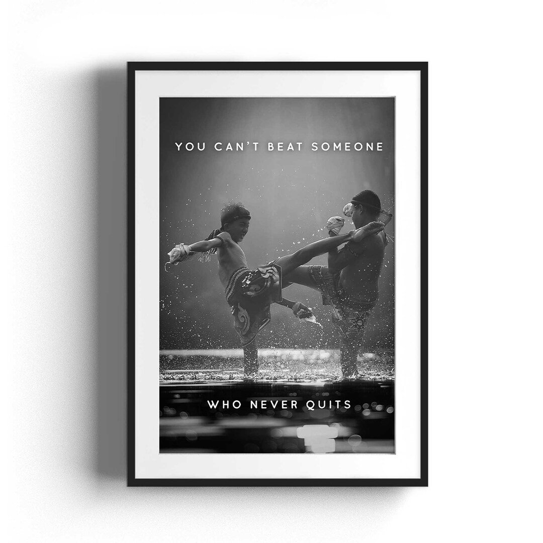Inspirational Quotes Never Quit Poster Prints Wall Decor Living Room ...